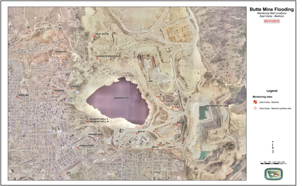 Maps of Berkeley Pit Monitoring Sites - PitWatch